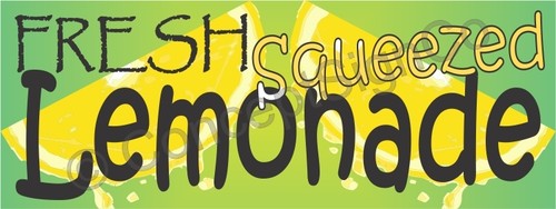2'x5' FRESH SQUEEZED LEMONADE BANNER Outdoor Indoor Sign Sale ...