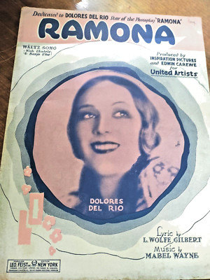 SHEET MUSIC RAMONA WALTZ SONG 1927 | eBay