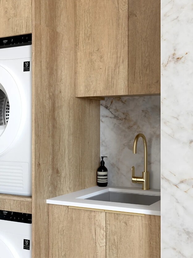 1305x600x2100mm Natural Oak Moisture Resistant Plywood Laundry Kit | eBay