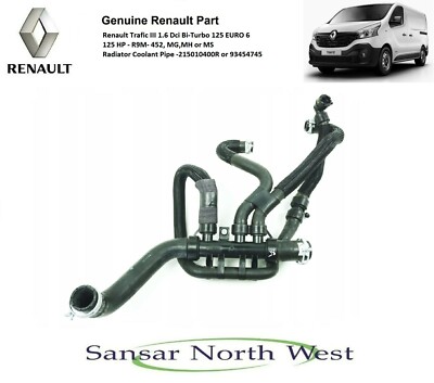 Genuine Renaut Trafic 1.6 Bi-Turbo Euro 6 Coolant Pipe Radiator Water ...
