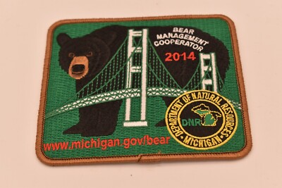 2014 Michigan DNR BEAR MANAGEMENT COOPERATOR PATCH | eBay