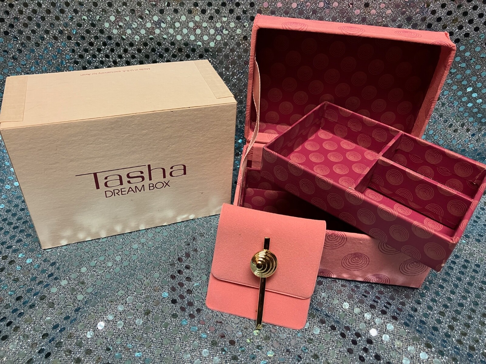 Avon TASHA Bundle - Dream wish Box - Pin in Pouch - Keycase Circa 1979 ...