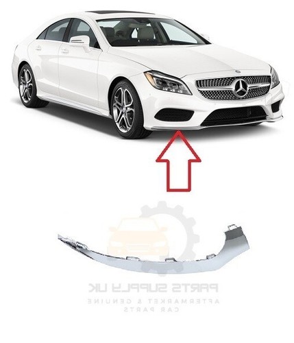 NEW FOR MERCEDES BENZ CLS C218 15-18 FRONT BUMPER LOWER SIDE CHROME ...