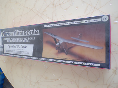 VERON MINISCALE BALSA SPIRIT of ST LOUIS MODEL AIRPLANE KIT SEALED BOX ...