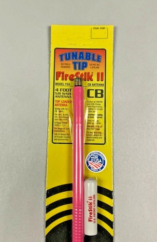 Firestik II FS4 Pink 4 ft. Fiberglass CB Radio Antenna w/ tuneable tip ...