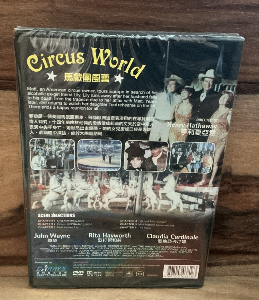 Circus World (DVD, 1964) NEW IN PLASTIC 4897007038183| eBay