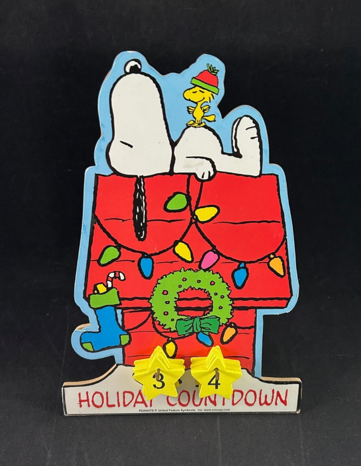 Peanuts Snoopy & Woodstock Wooden Christmas Countdown Calendar | eBay