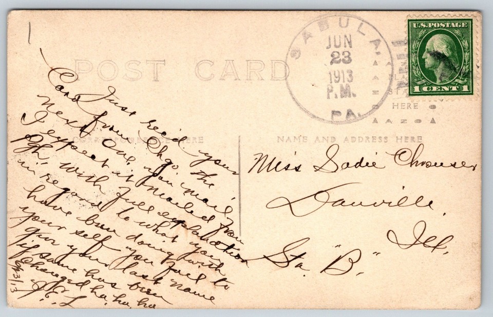 1913 RPPC Fishing Sandy Lick Creek Near Brookville ?Sabula PA Photo ...