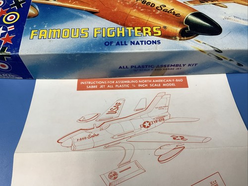 VINTAGE RARE AURORA F-86D SWEPT WING SABRE JET MODEL KIT #77- 79 | eBay