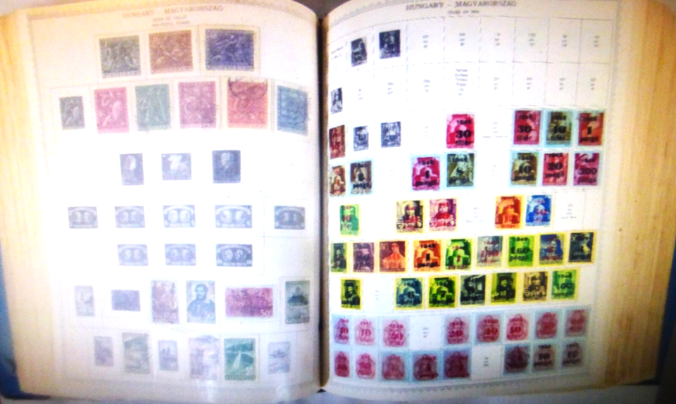 1953 & 1954 MASTER GLOBAL STAMP ALBUM Minkus Stamp Collection Lot of ...