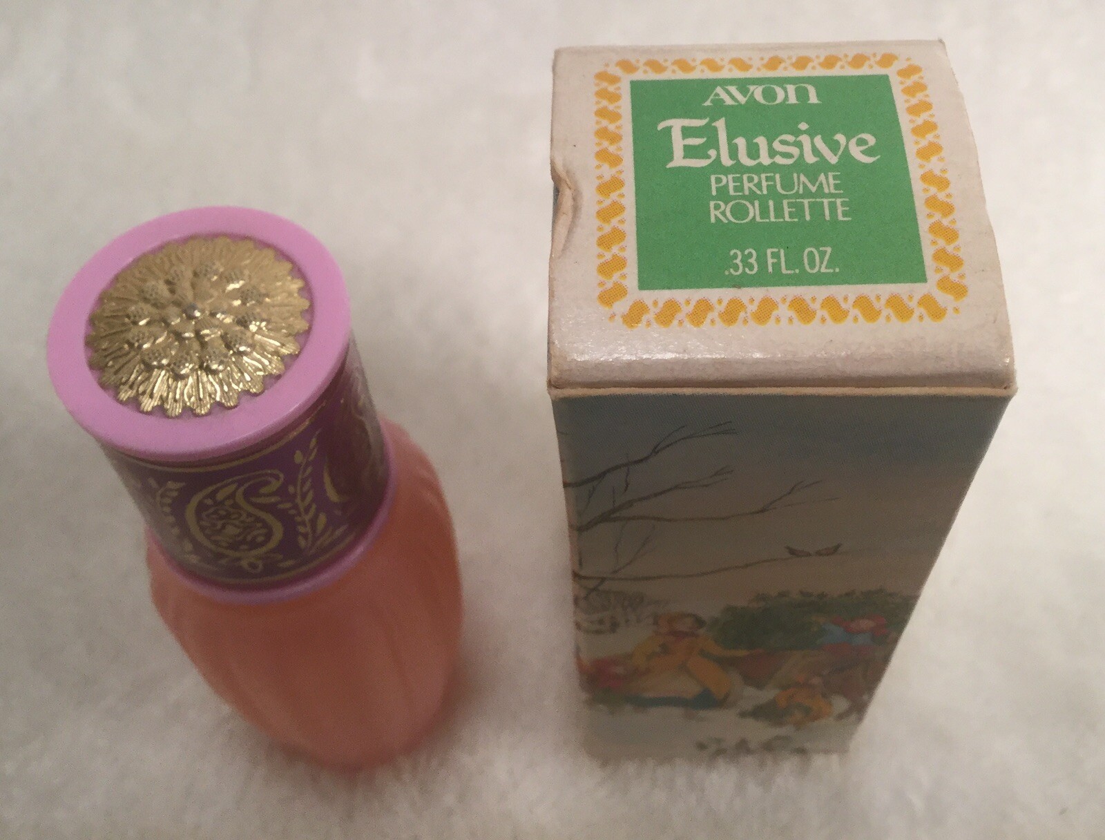 Christmas Avon Elusive Perfume Rollette Roll-on .33 fl. Oz New In Box ...