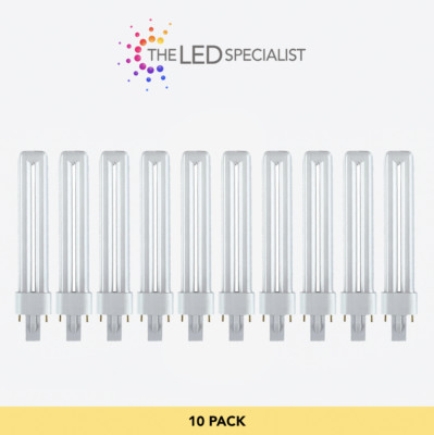 10x 11W G23 2 pin Low Energy CFL PL-S PLS Stick Light Bulb 3500K Cool ...