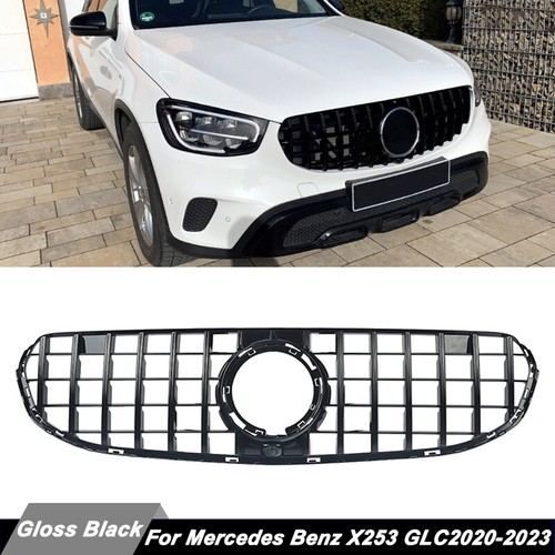 GTR Front Racing Grille Gloss Black Fit For 2020-2023 Benz X253 GLC300 ...