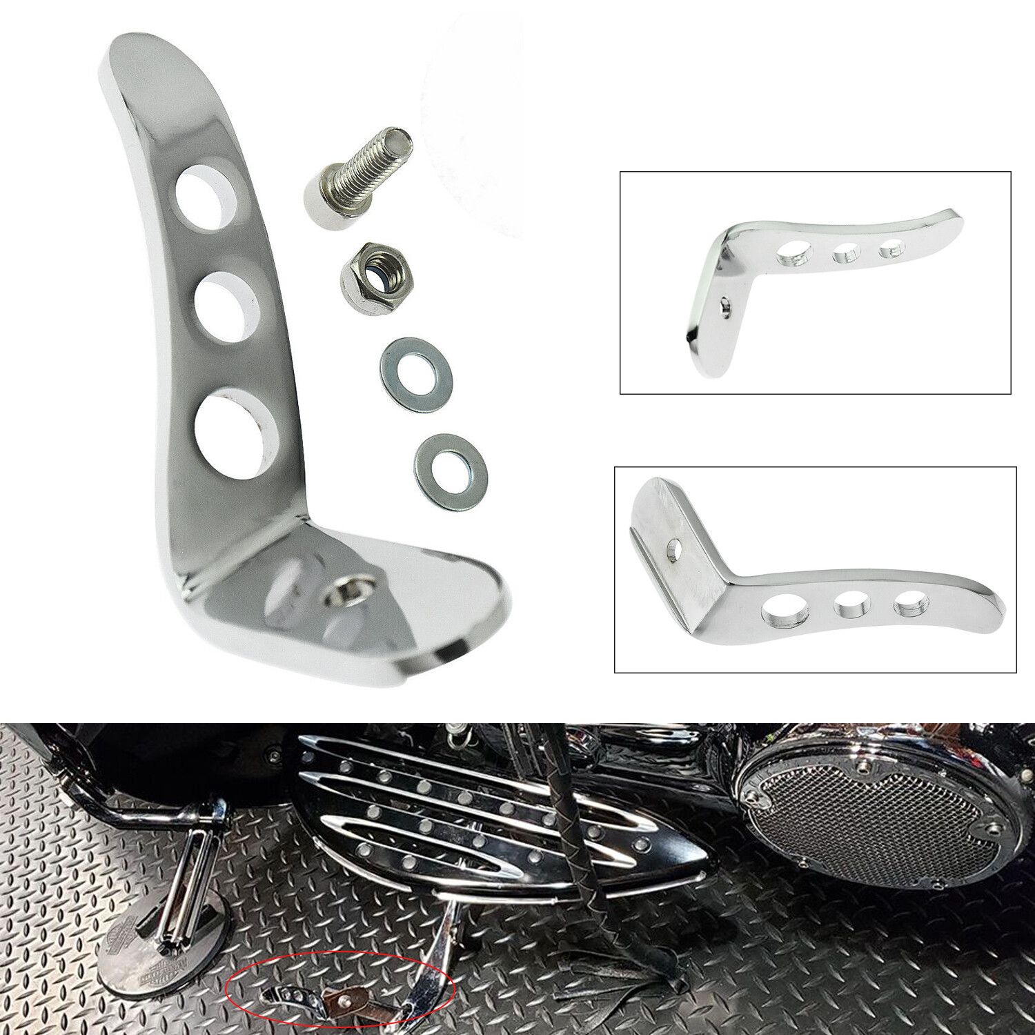 Chrome Aluminum Kickstand Extension For Harley Touring Ultra Limited ...