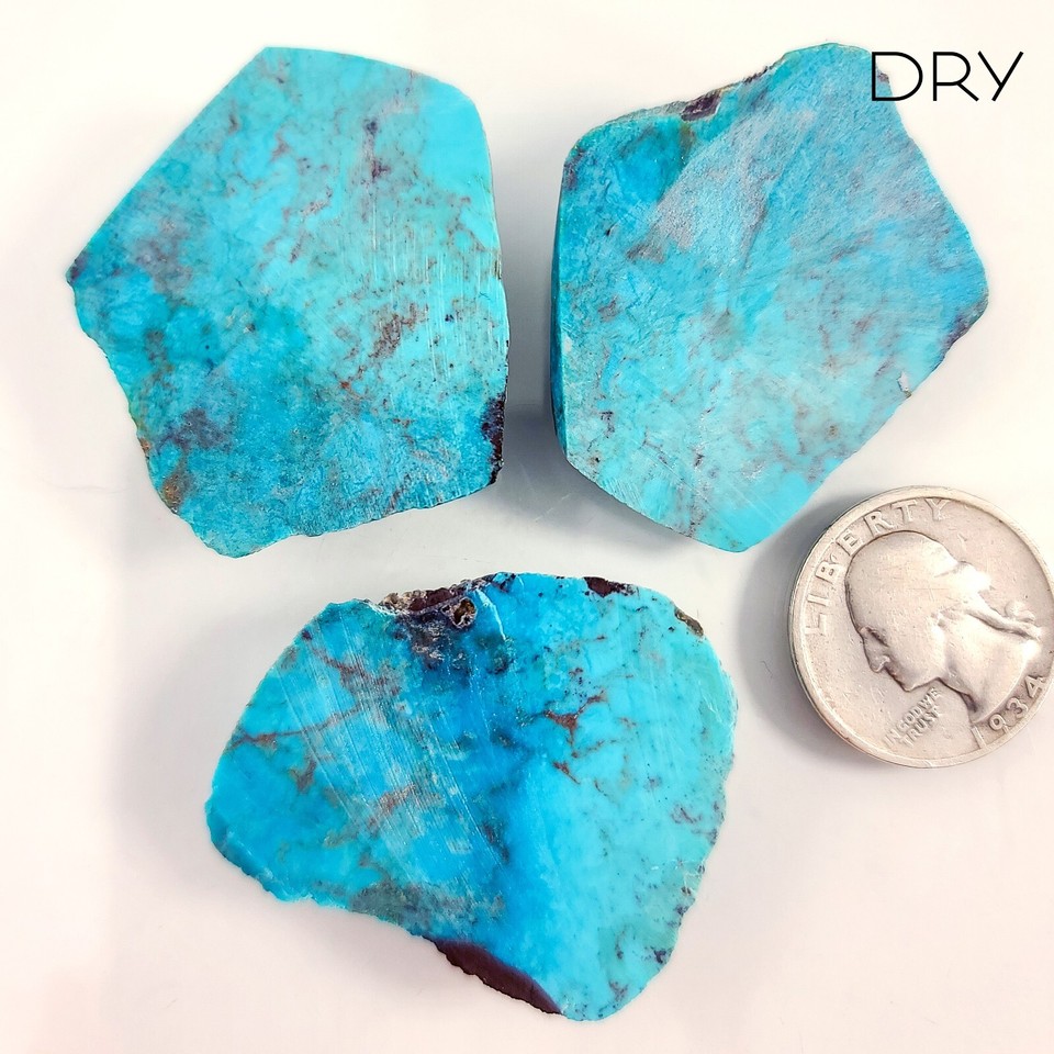 GS814 High grade thick-cut polychrome Turquoise Mtn rough mixed slabs ...