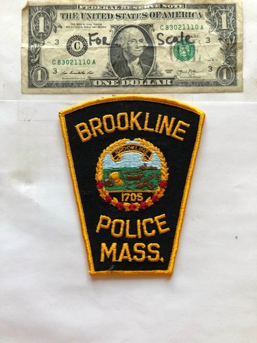 Brookline Massachusetts Police Patch Un-sewn great condition | eBay