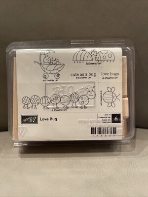 Stampin Up Love Bug Worm Baby Bee Cute As A Bug 6 Wood Mount Stamps ...