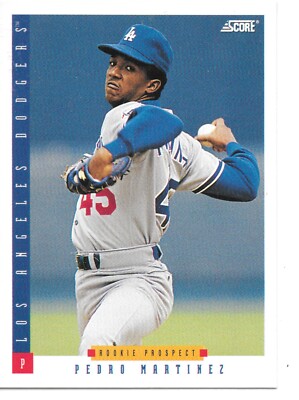 Pedro Martinez Score Rookie Prospect RC Boston Red Sox Baseball Card ...