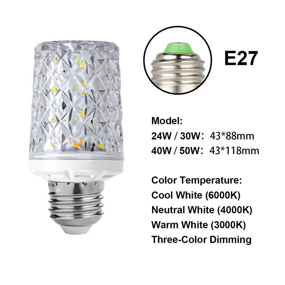 E14 E27 Led Corn Bulb 24W 30W 40W 50W Living Room Home-appliance Lights ...