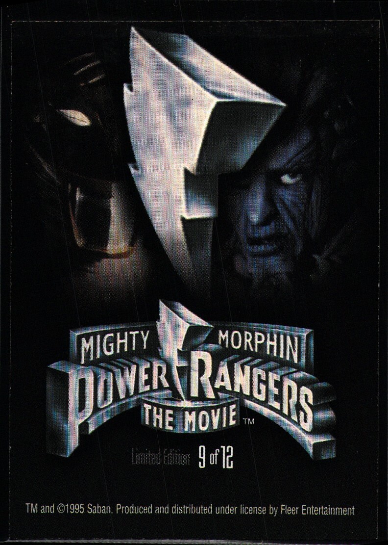 1995 Saban Mighty Morphin Power Rangers Movie LORD ZEDD Hologram Insert ...