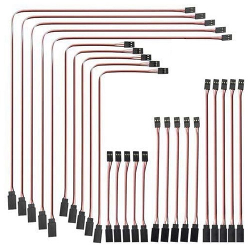25 Pcs JR Style Extension Cable, Cables,Male to Female JR Plug, RC ...
