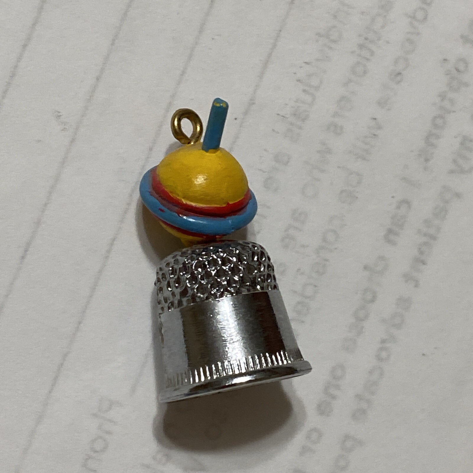 Enesco Tiny Toy Thimble Ornament "Spinning Top" - Approx. 1.25" Tall ...