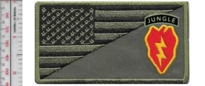 US Army 25th Infantry Division Jungle Tab Tropic Lightning Patch NO ...