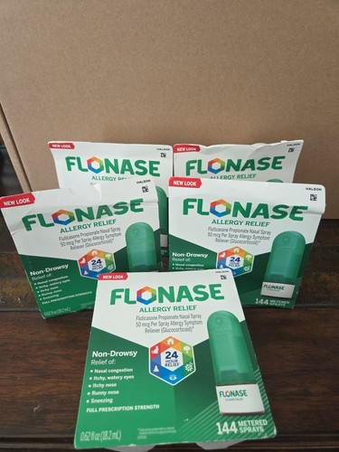 5 0ff FLONASE Allergy Relief 144 Sprays Sealed, Damage box Exp: 01/05 ...