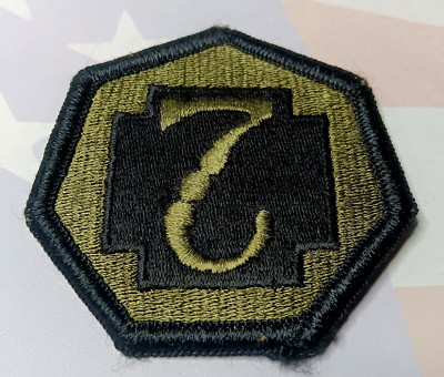 NOS US Army OD 7th Medical Command Fatigue Woodland Uniform Reg. Patch 2.5" | eBay