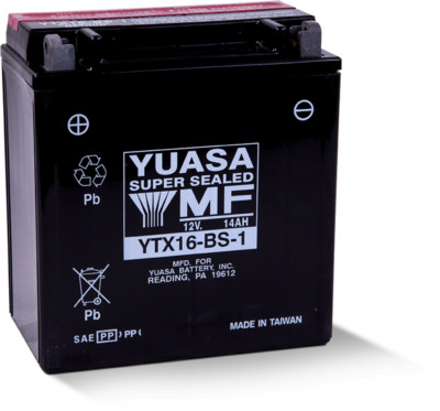 Yuasa YTX16-BS-1 AGM 12 Volt Battery | YUAM32X61 | Aftermarket Branded ...
