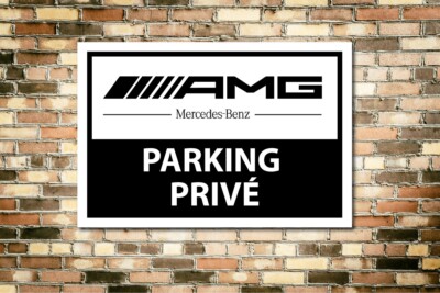 plaque alu parking privé Mercedes Benz AMG, | eBay