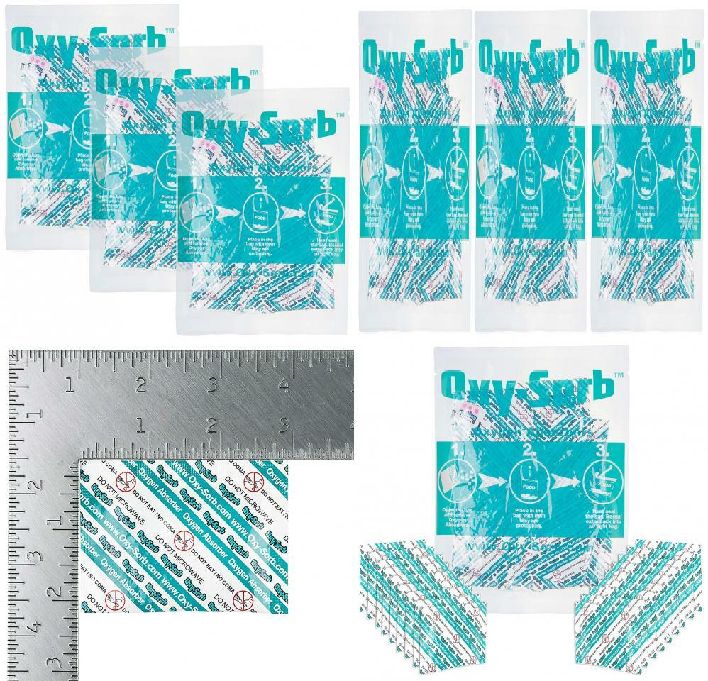 Oxy-Sorb 60-300cc Oxygen Absorbers for Long Term Food Storage (Bags of ...
