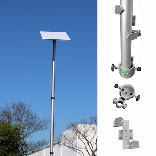 EEZ RV Ladder Bracket, 10ft Pole and Starlink Gen 3 Kit fit 1.0'' or 1. ...