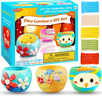 Clay Luminaries - Clay Lanterns Making Kit DIY Arts & Crafts Kits Gifts ...