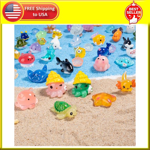 50Pcs Mini Ocean Resin Animals Tiny Sea Animals Figurines Marine ...