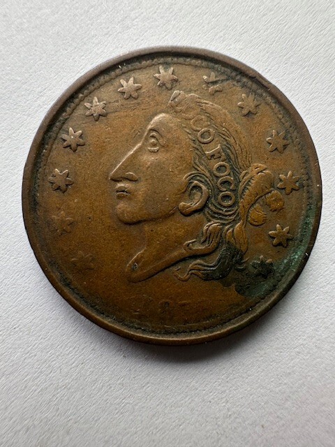 1838 Loco Foco - Benton Experiment Mint Drop Hard Times Token HT 63 ...