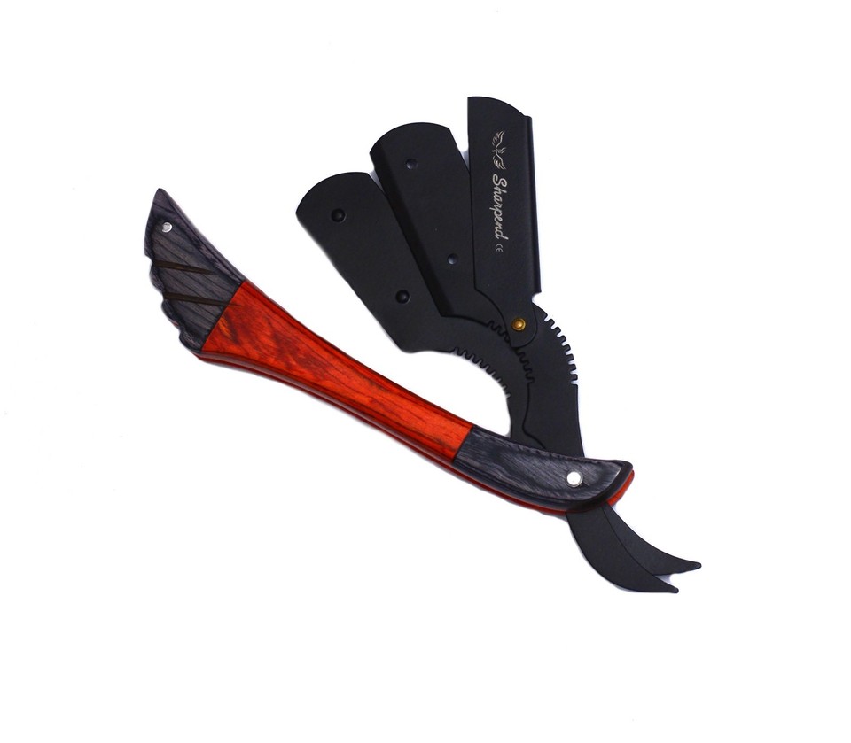 SMART BEARD WET CUT THROAT BARBER SALON SHAVETTE RAZOR BLADE HOLDER ...