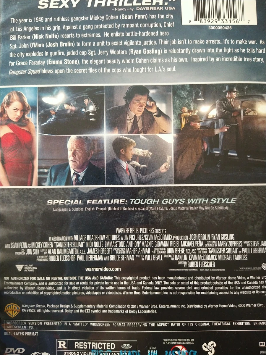 Gangster Squad Dvd Cover