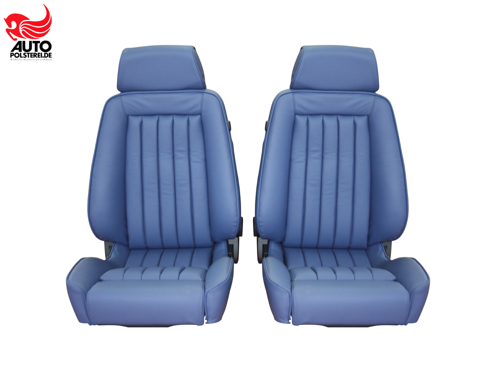 2 Recaro ergomed Leder Mercedes blau SLC SEC Sitz W124 W123 r107 ...