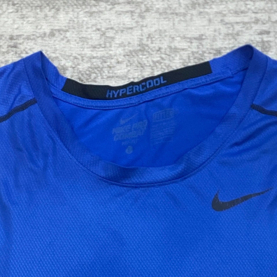Nike Pro Combat Tank Top Hypercool Shirt Large Blue Compression Swoosh ...