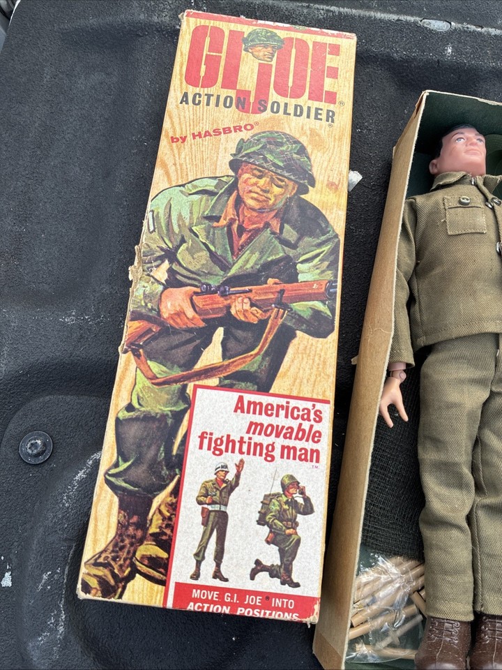 Action Soldier Painted Brown Hair Complete ORIGINAL GI Joe 1964 Hasbro ...