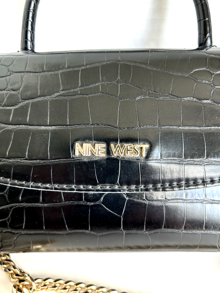 Nine West Small Black Cross Body Purse Pebbled Pre-Owned | eBay