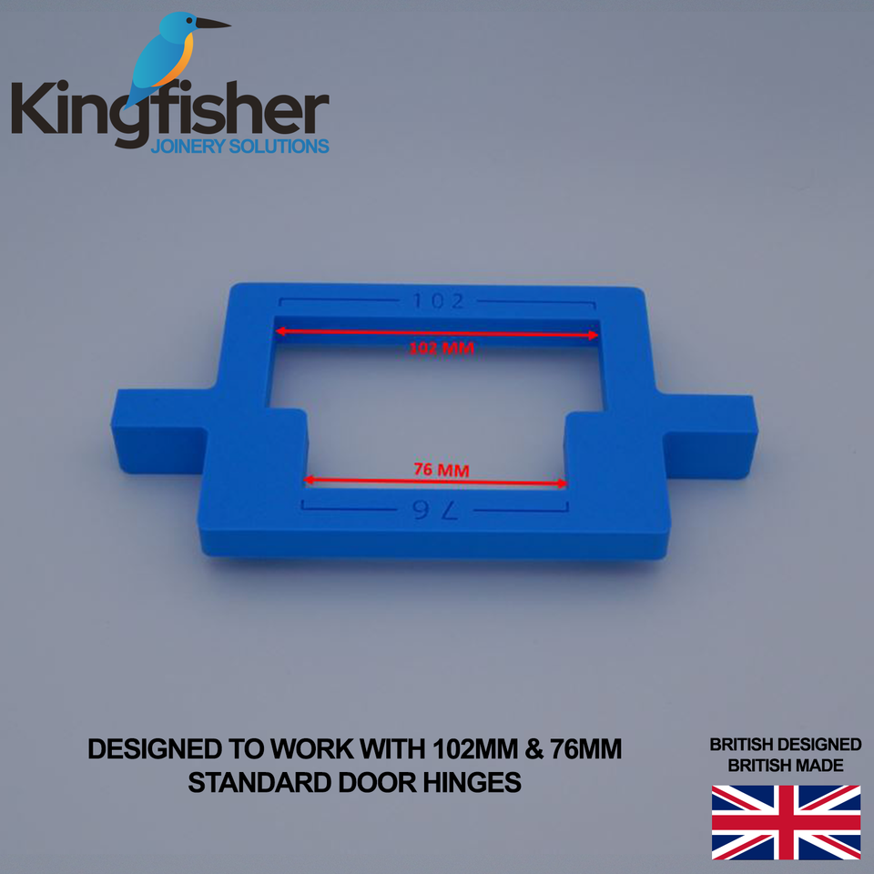 Door Hinge Jig Router Template for 102mm (4") & 76mm (3") Standard Door ...