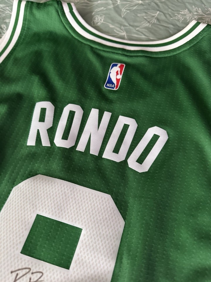Rajon Rondo Boston Celtics Adidas Green Jersey Size XL Signed On Back ...