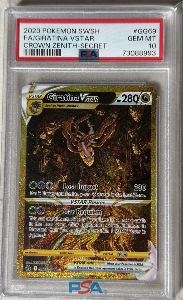 Giratina VSTAR Crown Zenith GG69 Gold Secret Rare Pokemon Card PSA 10 Gem Mint | eBay