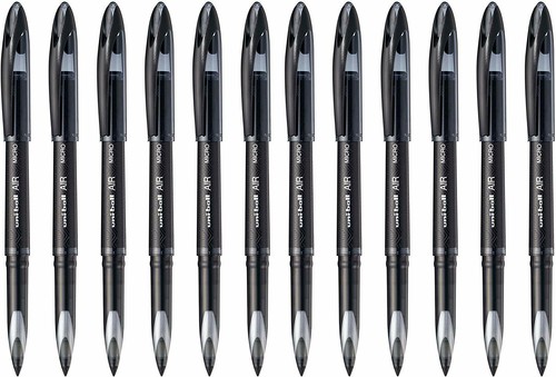 Stylo Uniball Air Set stylo à rouleaux noir micro 0,5 mm super flux d ...