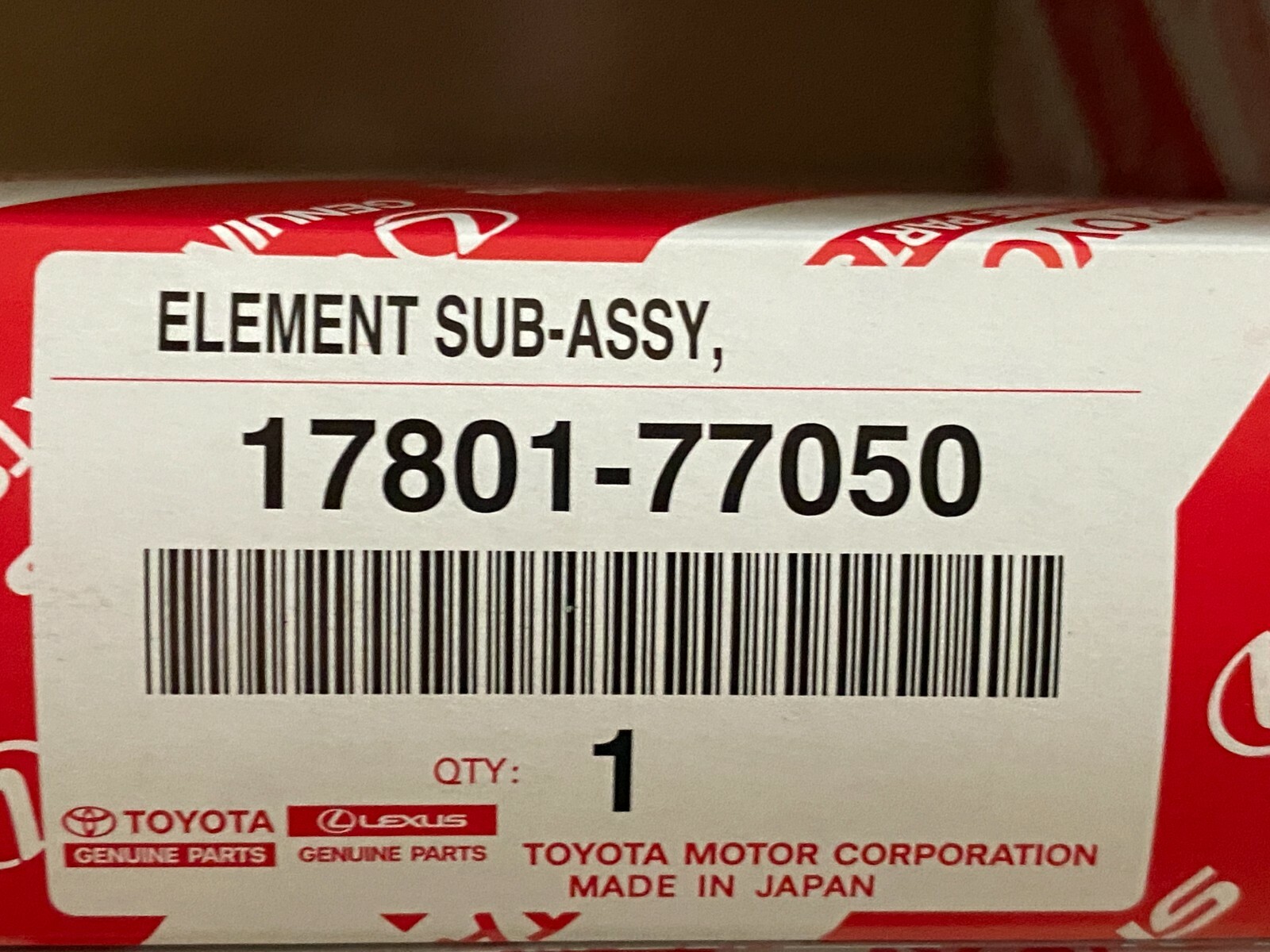 TOYOTA GENUINE AIR FILTER "1780177050" | eBay Australia