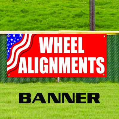 Wheel Alignments Advertising Vinyl Banner Sign Tire Car Shop Mechanic ...
