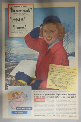 Pepsodent Toothpaste Ad: Pepsodent Tooth Powder ! from 1939 Size 11 x ...
