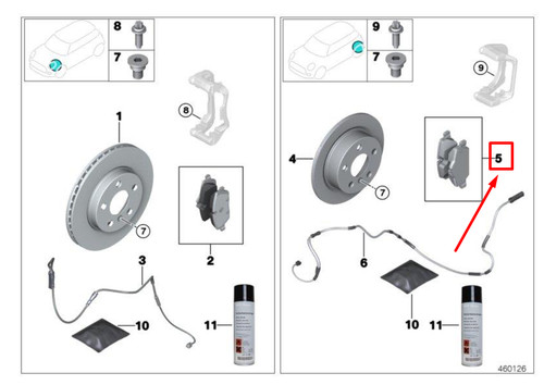 BMW 3 G20,G28 REAR BRAKE PADS REPAIR KIT 6888831 34206888831 2018 ...
